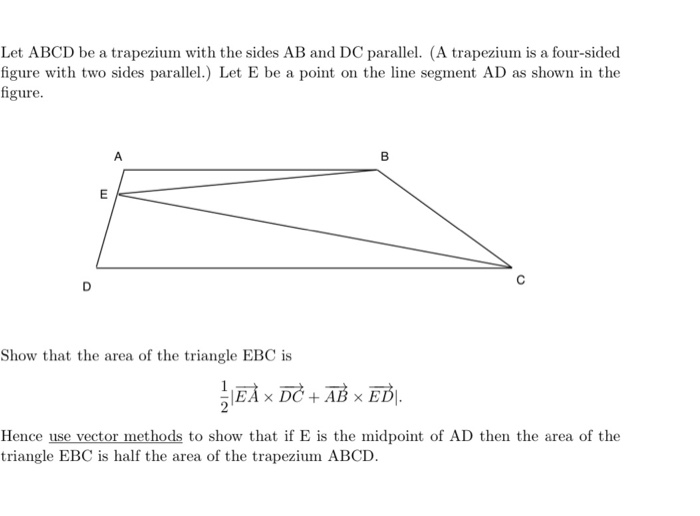 Solved Let ABCD be a trapezium with the sides AB and DC | Chegg.com