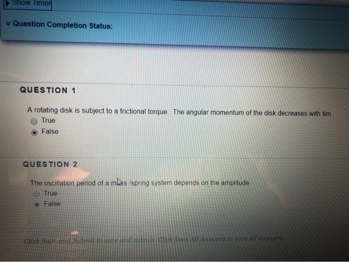 Solved Show Timer Question Completion Status: QUESTION 1 A | Chegg.com