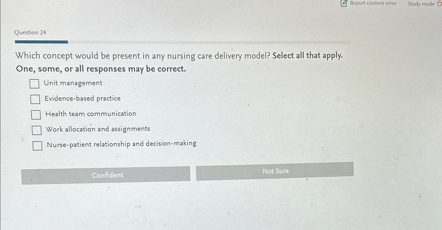 Report content errorStudy modeQuestion 24Which | Chegg.com