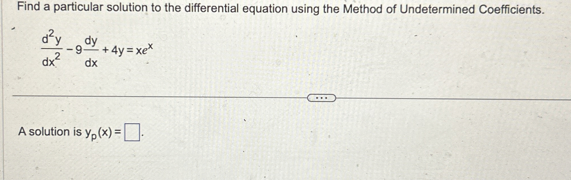 Solved Find a particular solution to the differential | Chegg.com