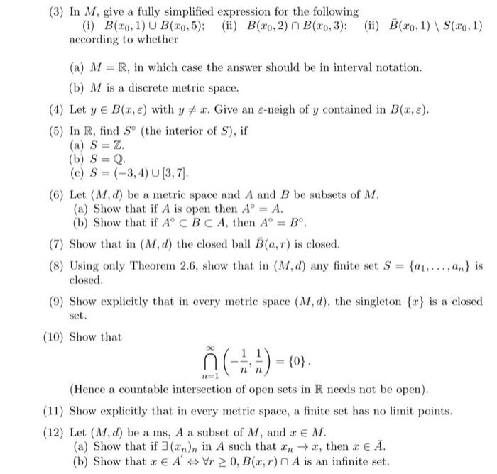 Solved (3) In M, give a fully simplified expression for the | Chegg.com