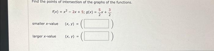 Solved Find the points of intersection of the graphs of the | Chegg.com