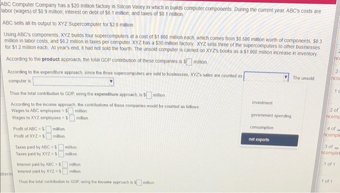 Solved nc The unsold 2 hico ABC Computer Company has a $20 | Chegg.com