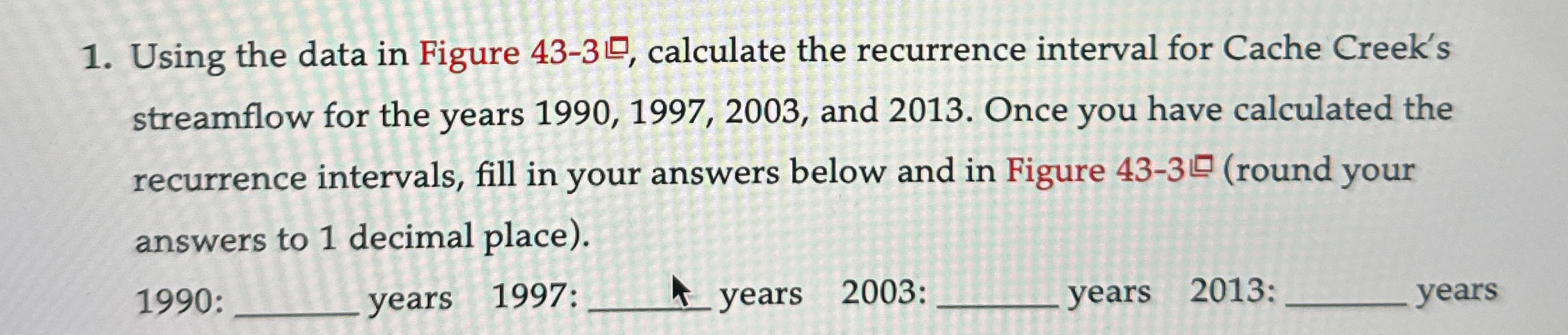 Solved Using the data in Figure 43-3 , ﻿calculate the | Chegg.com