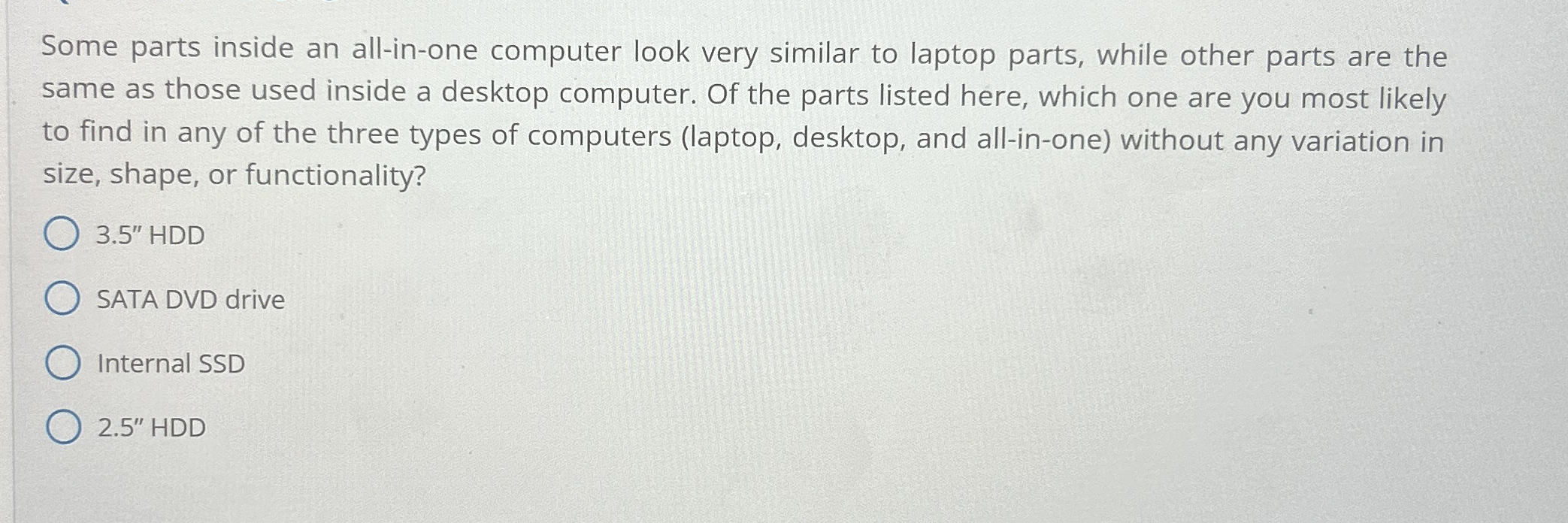 Some parts inside an all-in-one computer look very | Chegg.com