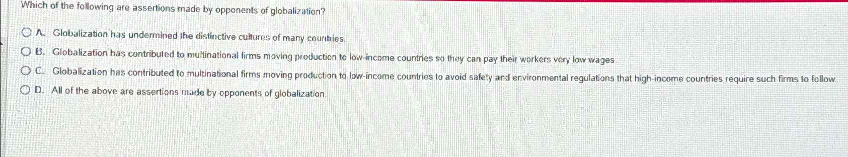 Solved Which of the following are assertions made by | Chegg.com