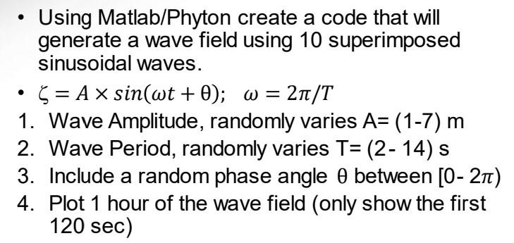 Solved - Using Matlab/Phyton create a code that will | Chegg.com Solved - Using Matlab/Phyton create a code that will | Chegg.com