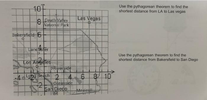 Solved 101 Use the pythagorean theorem to find the shortest | Chegg.com