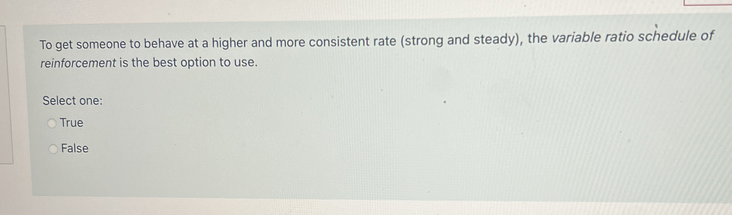 Solved To get someone to behave at a higher and more | Chegg.com