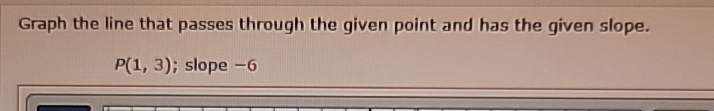 Solved Graph the line that passes through the given point | Chegg.com