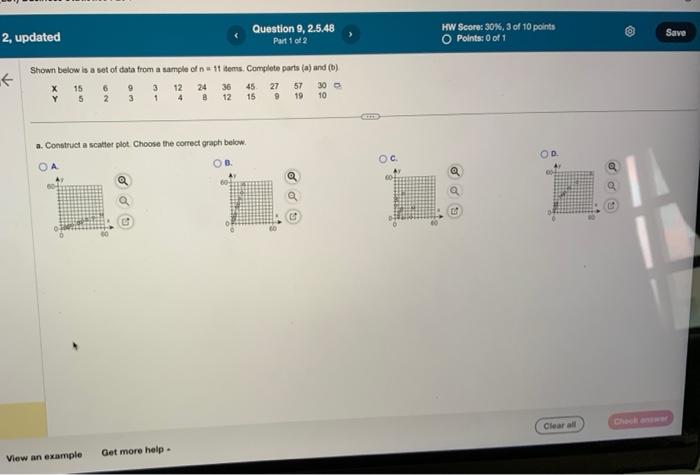 Shown below is a set of data from a sample of n in 11 | Chegg.com