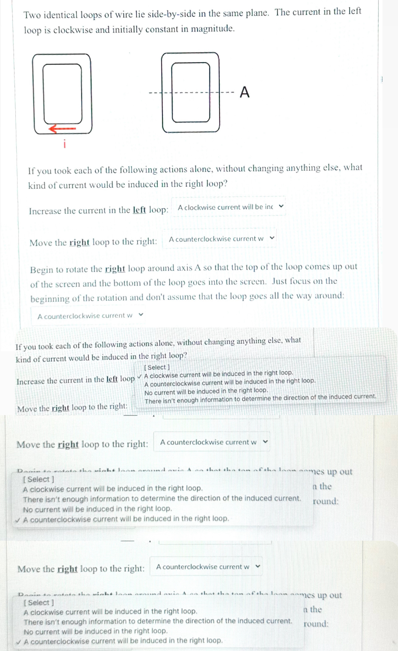 Solved Two identical loops of wire lie side-by-side in the | Chegg.com
