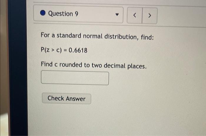 Solved For a standard normal distribution, find: | Chegg.com