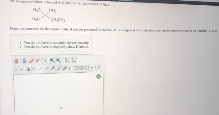 Solved 1 ne compound below is treated with chlorine in the | Chegg.com
