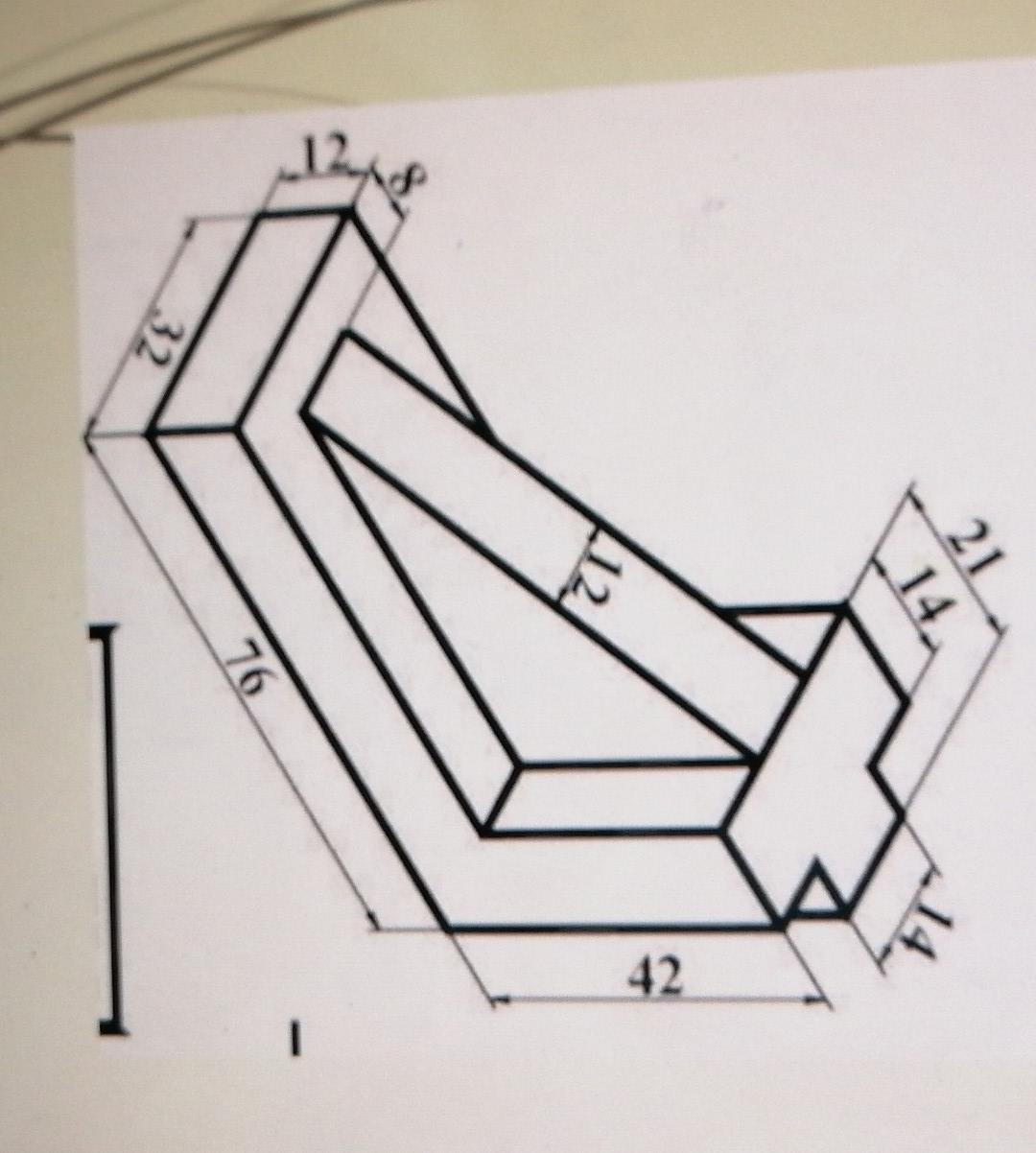 Solved Draw the orthographic projections for the attached | Chegg.com