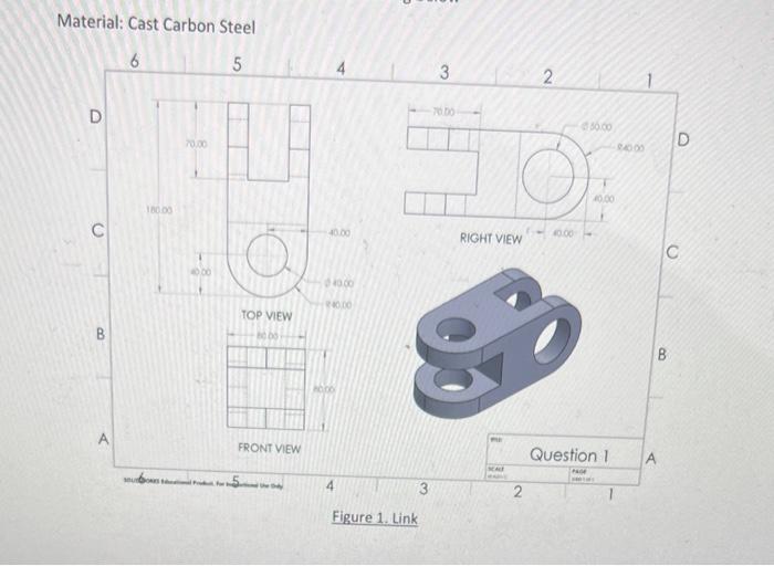 Can i get a video of how to draw this with solidwork | Chegg.com