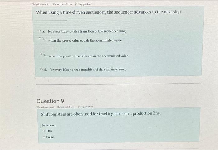 Solved Not Yet Answered Marked Out Of 100 Flag Question When 