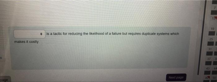 Solved which word goes into the white box redundancy , fail | Chegg.com