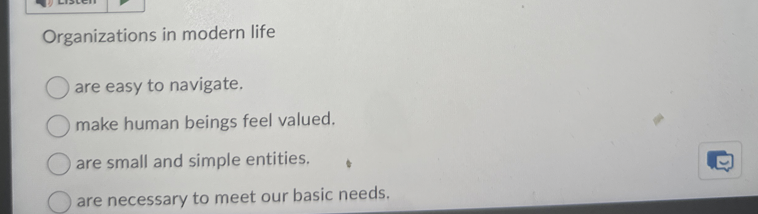 Solved Organizations in modern lifeare easy to navigate.make | Chegg.com