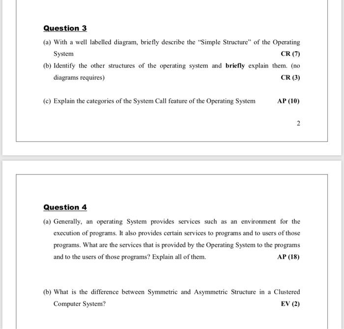 Solved Question 3 (a) With a well labelled diagram, briefly | Chegg.com