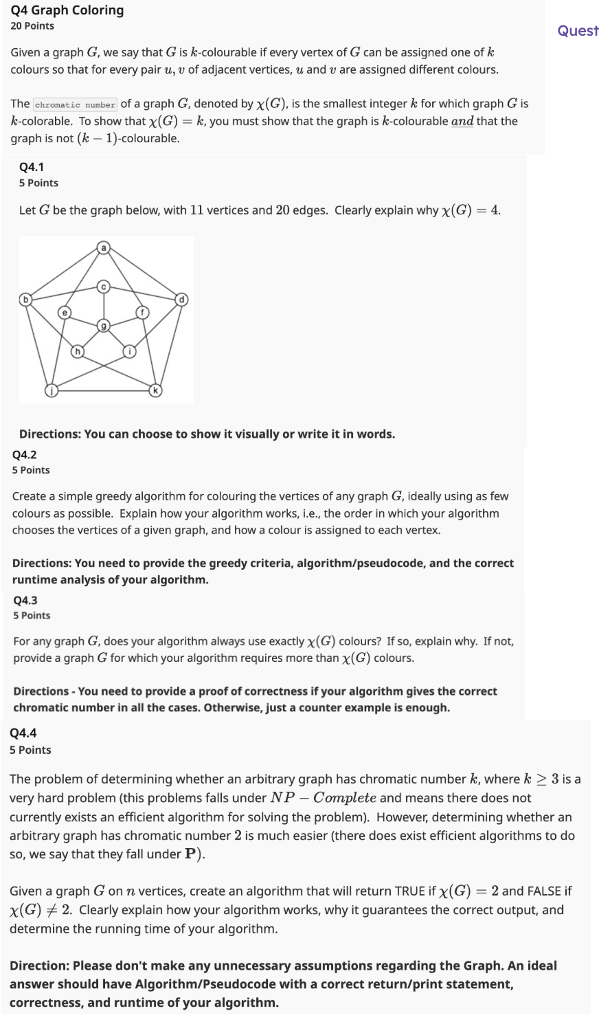 Solved colours so that for every pair \( ﻿u, ﻿v \) ﻿of | Chegg.com