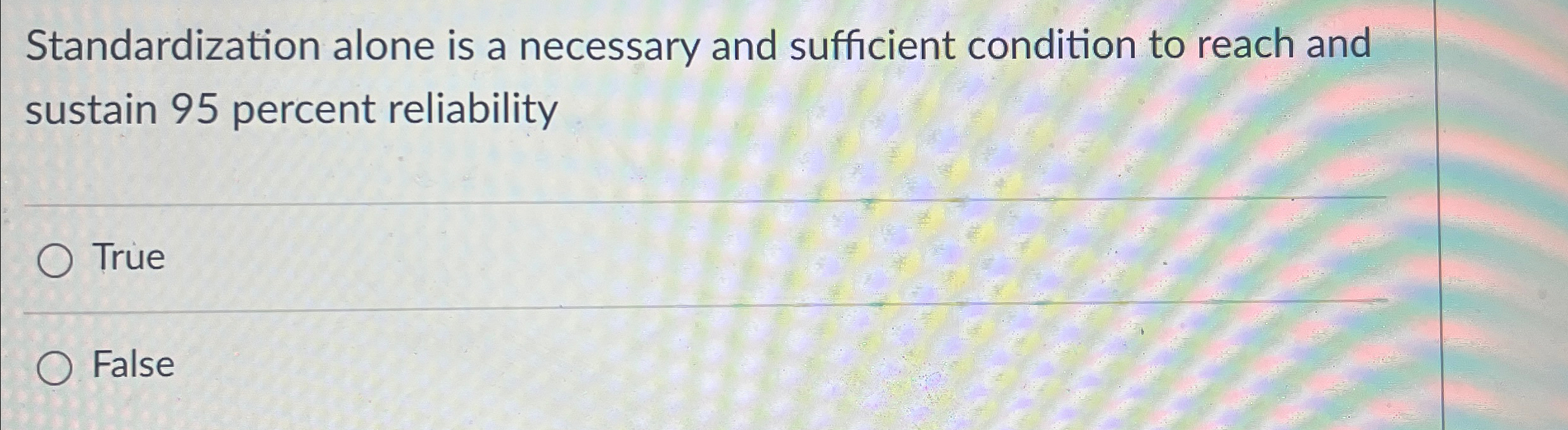Solved Standardization alone is a necessary and sufficient | Chegg.com