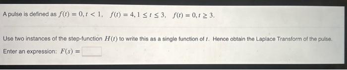 Solved A pulse is defined as | Chegg.com