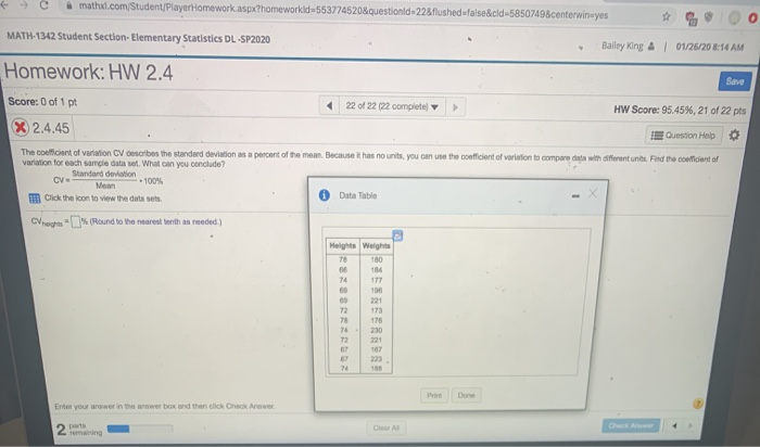 Solved mathu.com/Student/PlayerHomework | Chegg.com