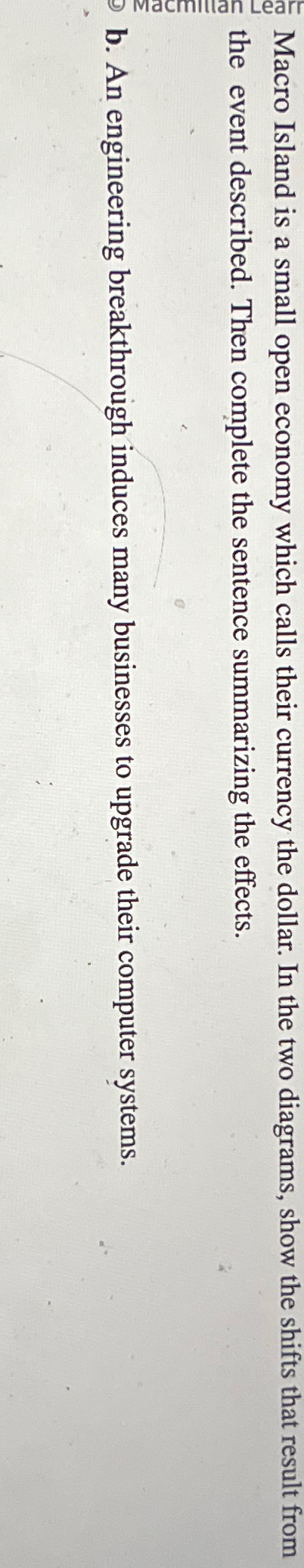 Solved Macro Island is a small open economy which calls | Chegg.com