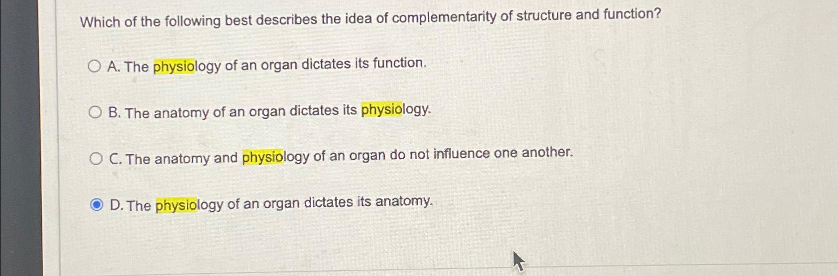 Solved Which of the following best describes the idea of | Chegg.com