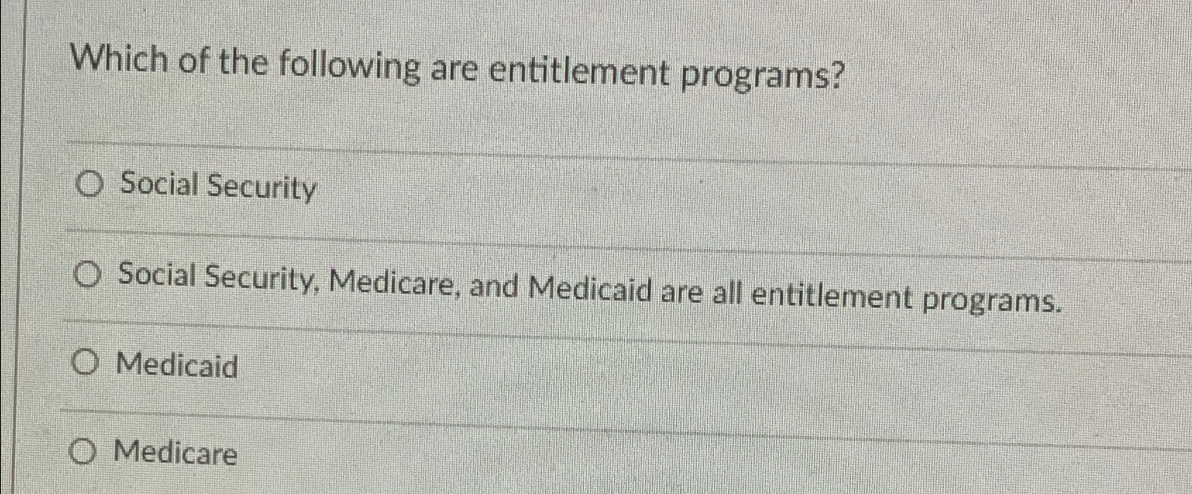 Solved Which of the following are entitlement | Chegg.com
