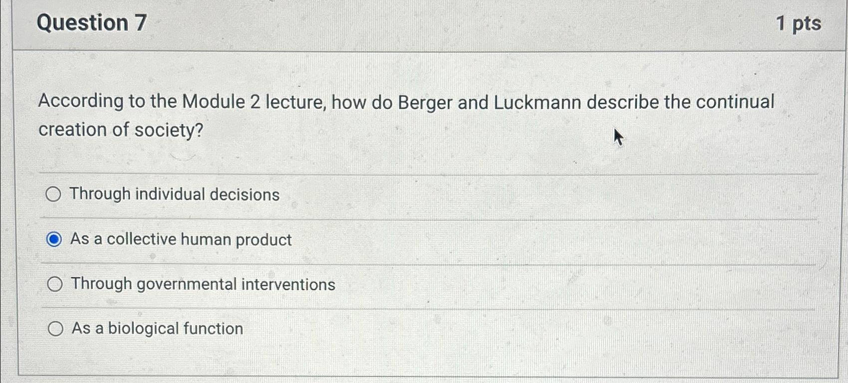 Solved Question 71 ﻿ptsAccording to the Module 2 ﻿lecture, | Chegg.com