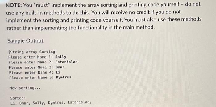 Solved Ask the user to enter 5 names and store them in a | Chegg.com