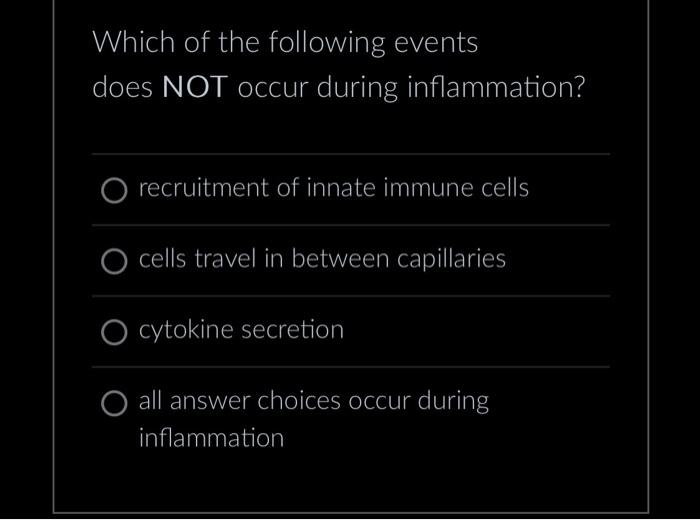 Solved Which of the following events does NOT occur during | Chegg.com