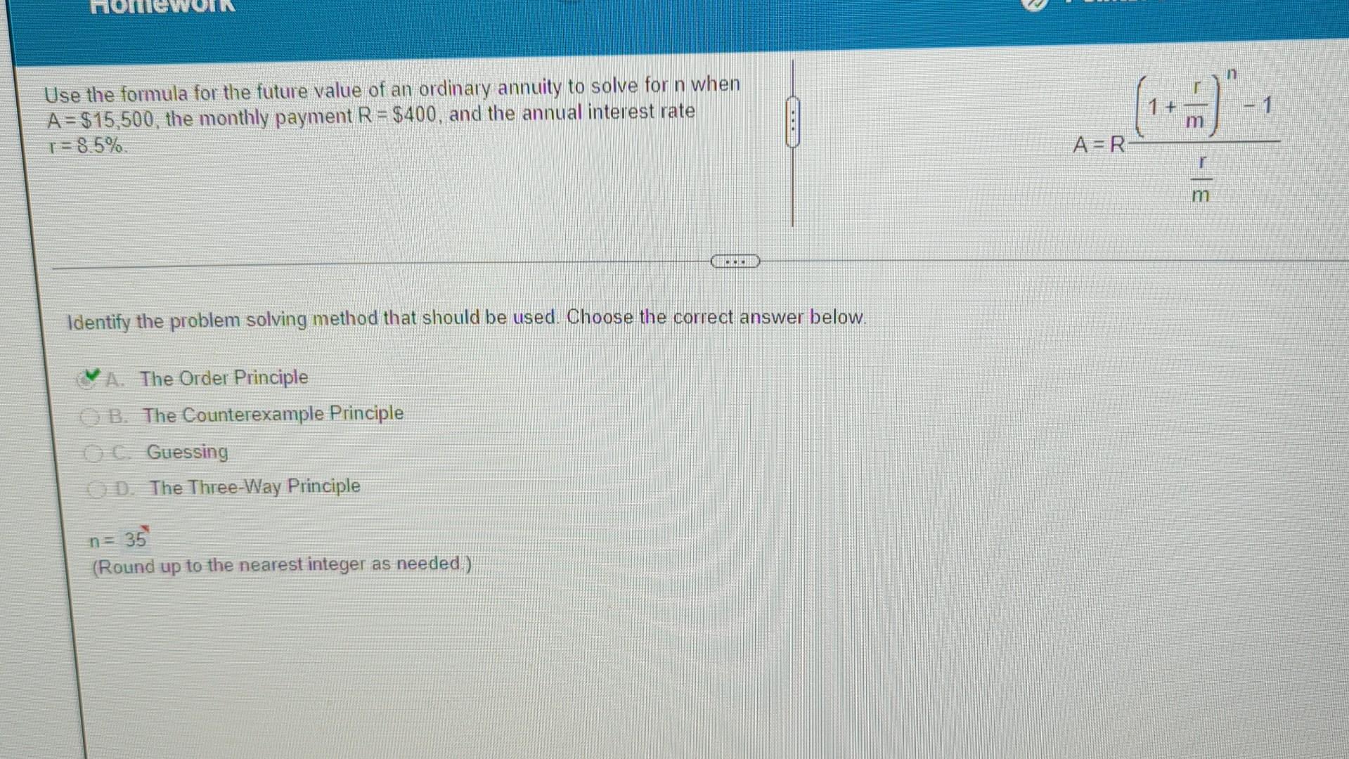 Solved Use the formula for the future value of an ordinary | Chegg.com