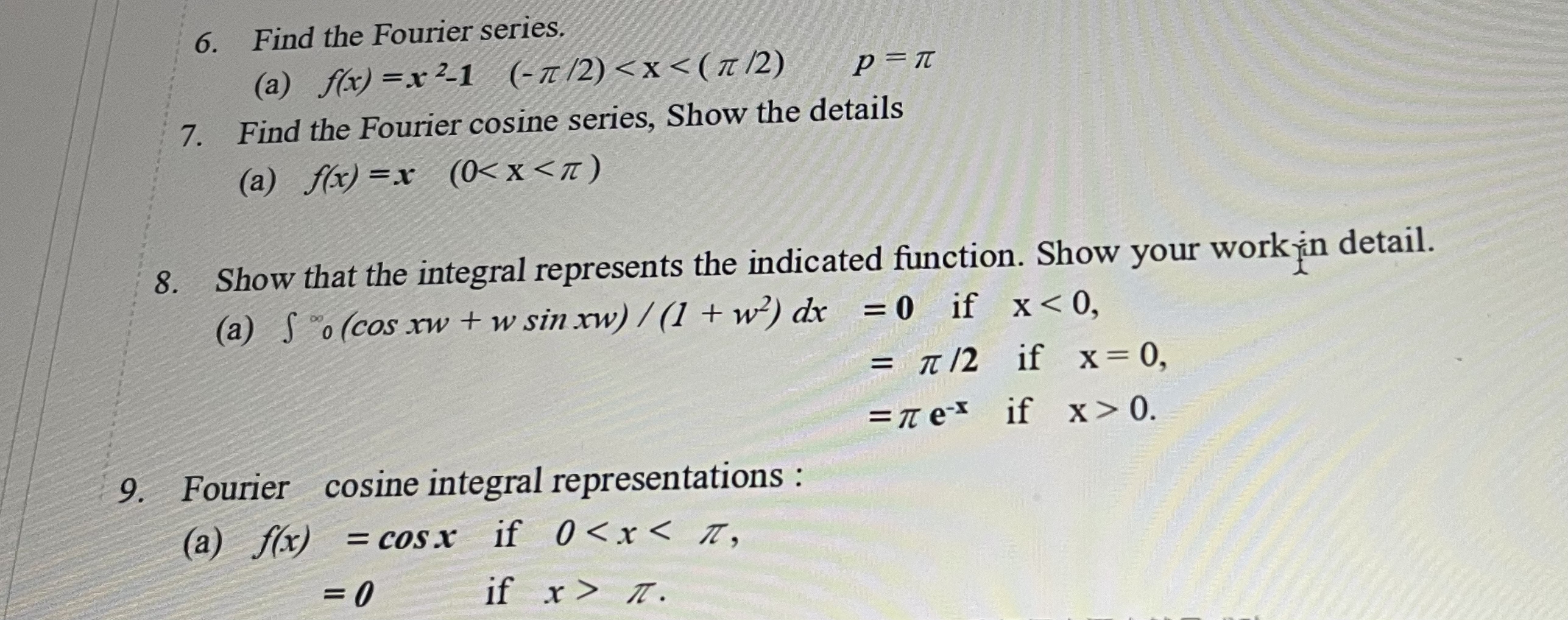 Solved Find the Fourier | Chegg.com