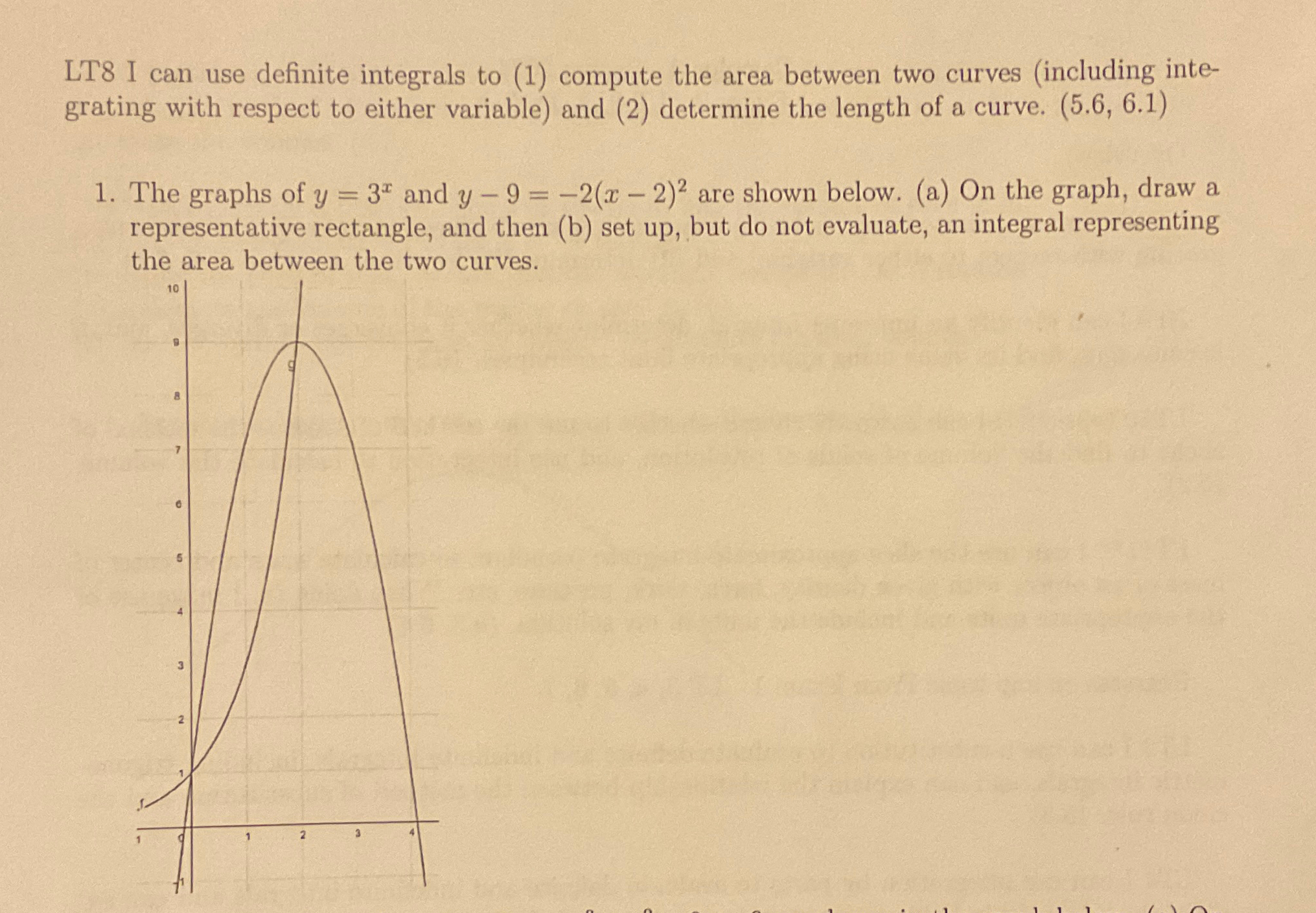 Solved LT8 ﻿I can use definite integrals to (1) ﻿compute the | Chegg.com