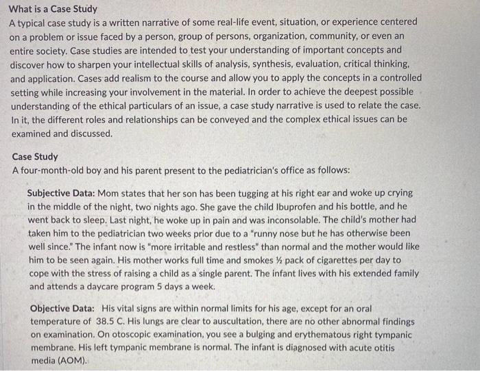 Solved What is a Case Study A typical case study is a | Chegg.com