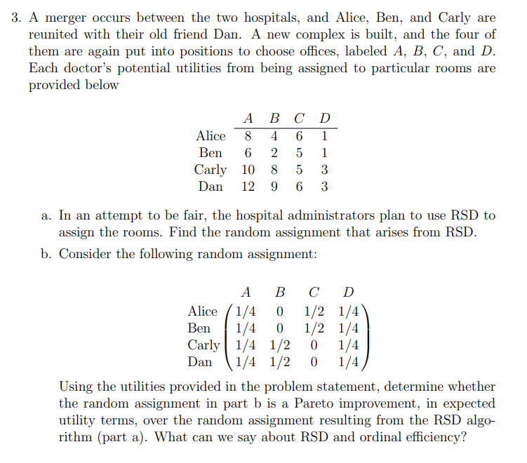 Solved 3. ﻿A merger occurs between the two hospitals, and | Chegg.com