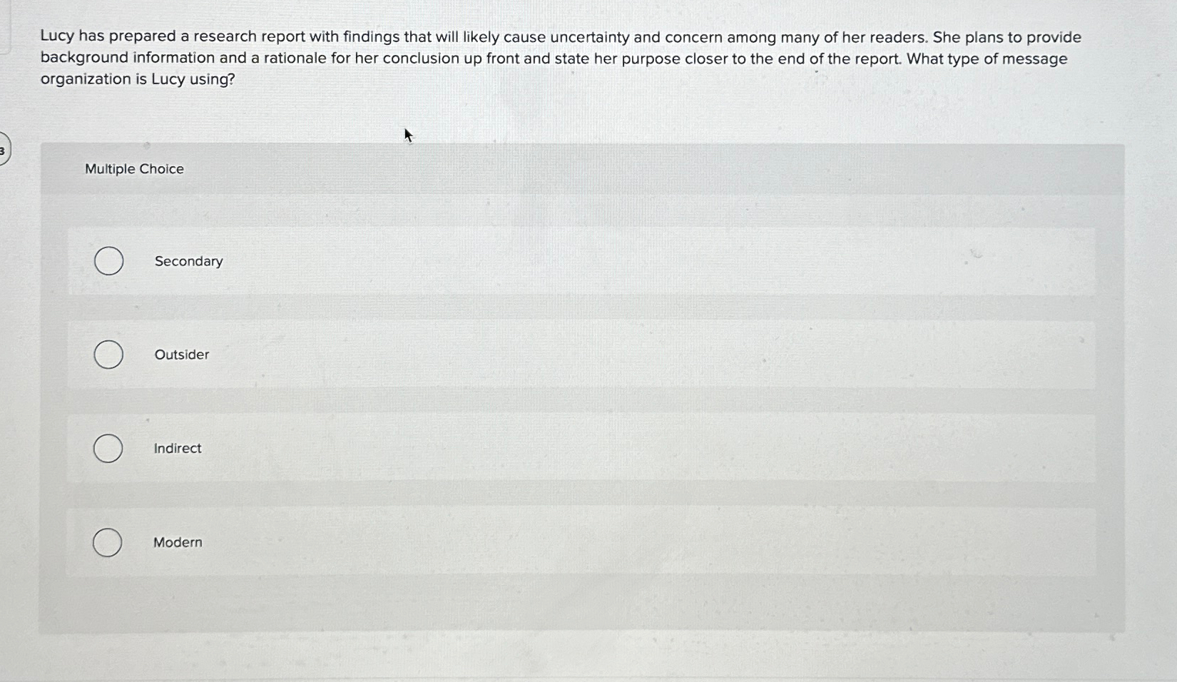 Solved Lucy has prepared a research report with findings | Chegg.com