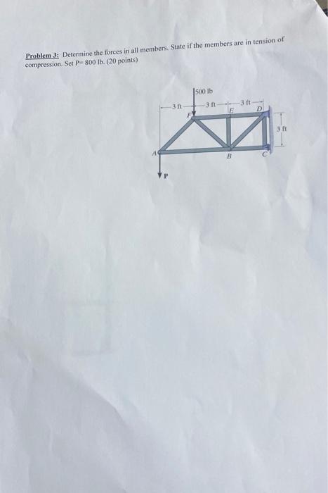 Problem 2: Find the reactions for the following | Chegg.com