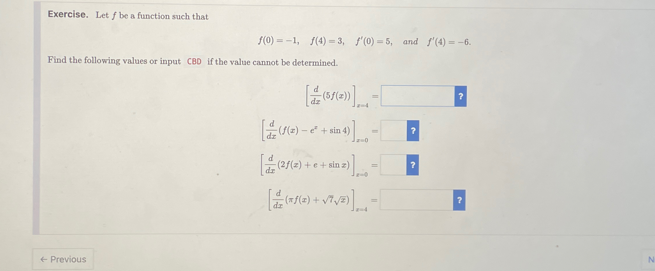Solved Exercise. Let f ﻿be a function such | Chegg.com