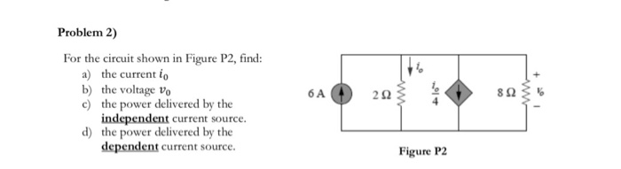 Solved Problem 2) For the circuit shown in Figure P2, find: | Chegg.com