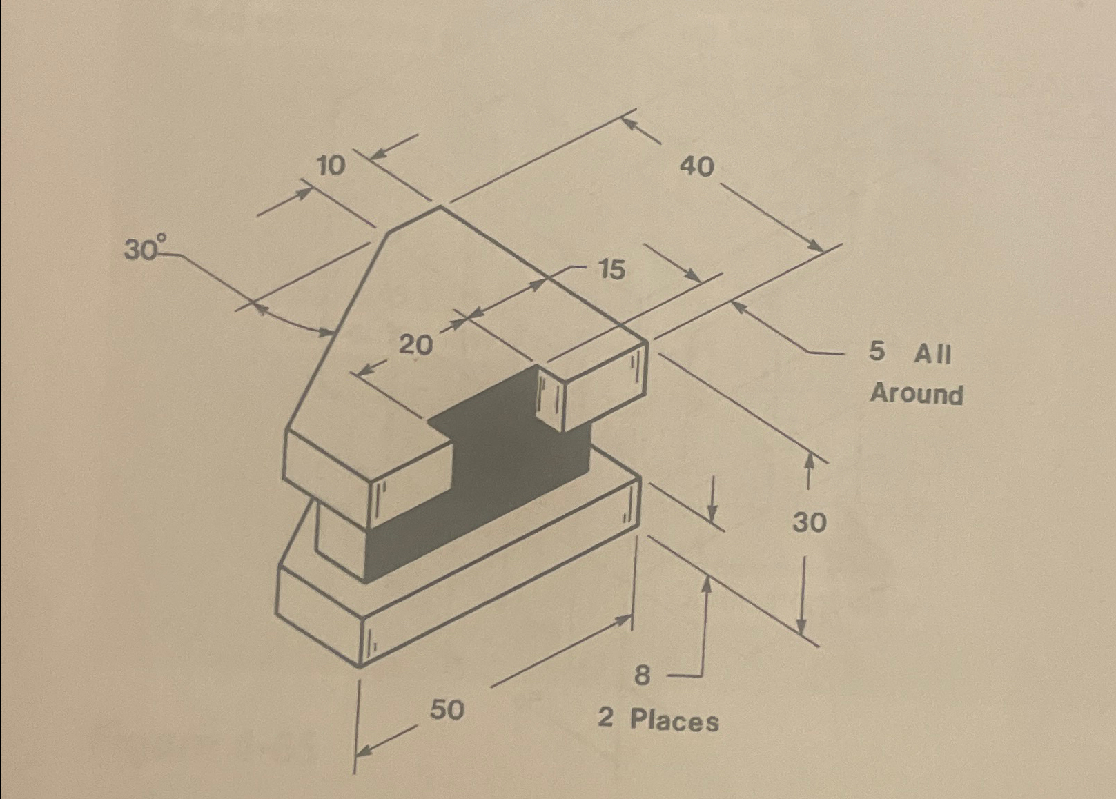 Solved Please draw fully dimensioned orthographic drawings. | Chegg.com