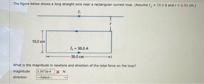 Solved The figure below shows a long straight wire near a | Chegg.com