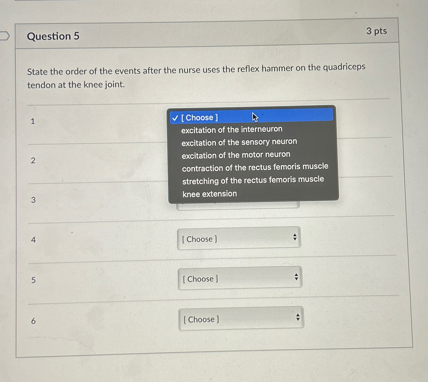Solved Question 53 ﻿ptsState the order of the events after | Chegg.com