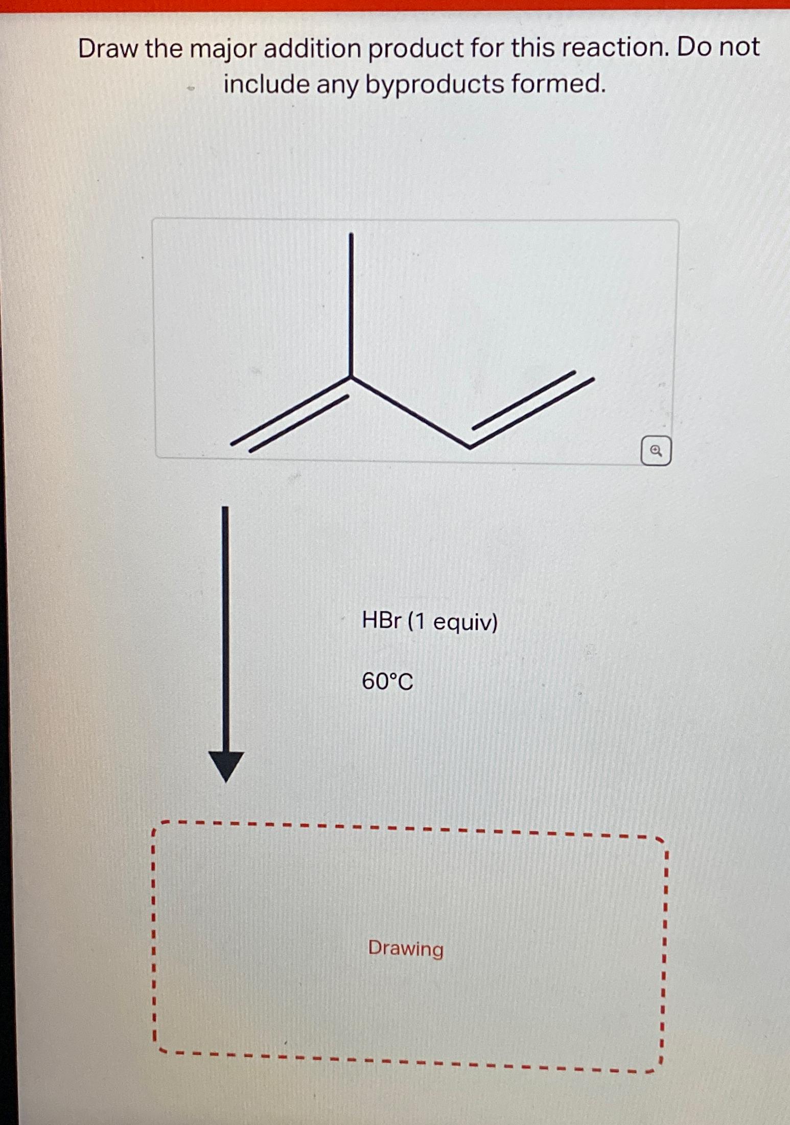 Solved Draw the major addition product for this reaction. Do | Chegg.com
