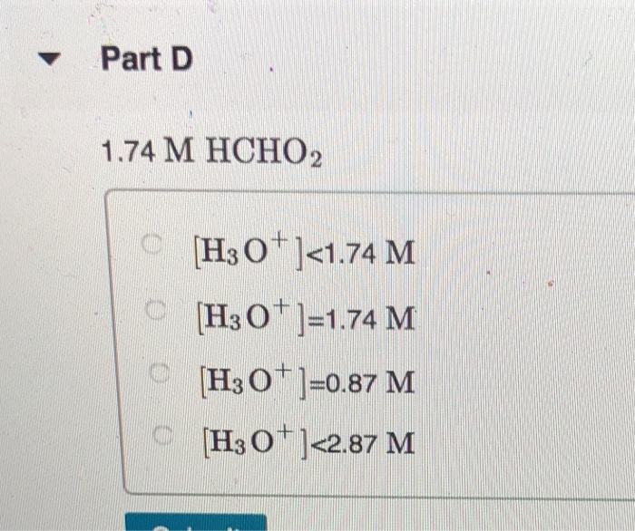 Solved Exercise 14.55 With Determine [H3 O in each acid | Chegg.com