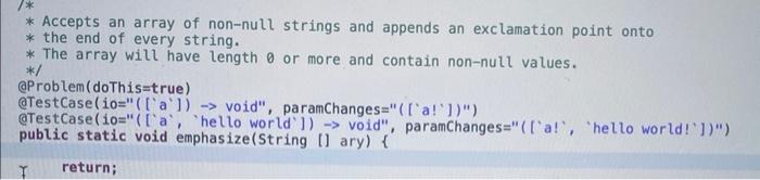 Solved Accepts An Array Of Non Null Strings And Appends An