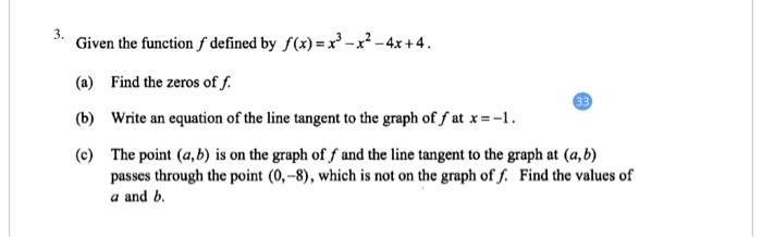 Solved 3. Given the functionf defined by f(x)* -x2-4x+4 (a) | Chegg.com